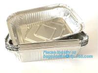 China 500ml smoothwall aluminum foil disposable oven safe food container,4LB / 1133 Aluminum Foil Container For Packing BBQ for sale
