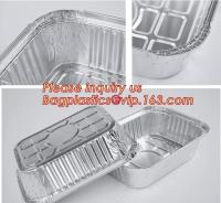 China Takeaway oven safe fast food take out disposable aluminum foil container,compartment round airline food aluminum foil co for sale