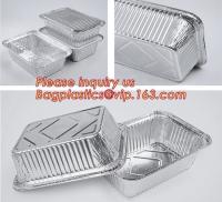 China Takeaway oven safe fast food take out disposable aluminum foil container,compartment round airline food aluminum foil co for sale