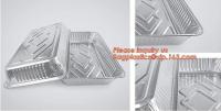 China Silver Foil Rectangular Takeout Container with paper lid,Kitchen Use Aluminum Foil Container,700ml food storage containe for sale