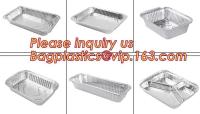 China Two Compartments Disposable Aluminum Foil Containers for Takeaway Food Packaging and fast food,disposable aluminum foil for sale