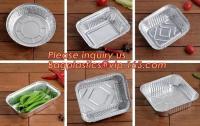 China Two Compartments Disposable Aluminum Foil Containers for Takeaway Food Packaging and fast food,disposable aluminum foil for sale