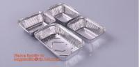 China Disposable Golden Square Aluminium Foil Container For Food Packaging,Rectangular Aluminium Foil Food Container, Airlines for sale