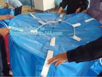 China Open Top And Flat Bottom Jumbo Luggage Bags For Storing  Transp for sale