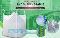 China 1 Ton - 2 Ton FIBC Jumbo Bags 100% Virgin Polypropylene PP Woven Packing Sand for sale
