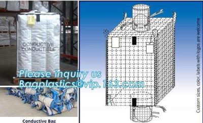 China Bitumen Big FIBC Jumbo Bags Bottom Spout , Inner Liner Bag Ventilated Breathing for sale