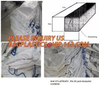 China extra lagrge woven PE drawstring dumpster container 20 yard drawstring black dumpster container liners for bagplastics for sale