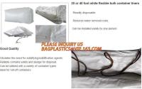 China 40 foot multifuction perfessional bulk container dry liners, 20 or 40 foot white flexible bulk container liners, bagease for sale