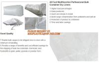China 40 foot multifuction perfessional bulk container dry liners, 20 or 40 foot white flexible bulk container liners, bagease for sale