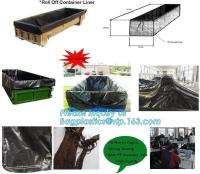 China Export Europe High Quality Waterproof Dumpster Container liners,6 mil White Open Top Drawstring Dumpster Container Liner for sale