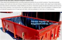 China Export Europe High Quality Waterproof Dumpster Container liners,6 mil White Open Top Drawstring Dumpster Container Liner for sale
