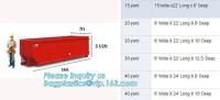 China Export Europe High Quality Waterproof Dumpster Container liners,6 mil White Open Top Drawstring Dumpster Container Liner for sale