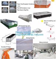 China extra lagrge woven PE drawstring dumpster container liner for garbage truck,40 yard polyethylene woven drawstring dumpst for sale