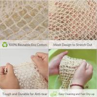 China Recyclable Laundry FIBC Jumbo Bags Cotton Mesh String Grocery Bag Shopper for sale