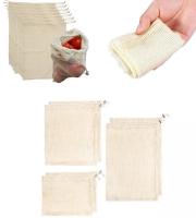 China Recyclable Laundry FIBC Jumbo Bags Cotton Mesh String Grocery Bag Shopper for sale