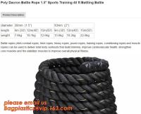 China 12 Power Packed Battle Rope Exercises, Crossfit Battle power ropes for training, GYM rope rings for fitness training for sale