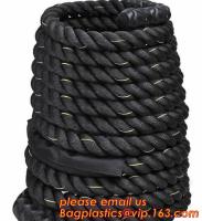 China 12 Power Packed Battle Rope Exercises, Crossfit Battle power ropes for training, GYM rope rings for fitness training for sale