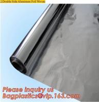 China Double side Aluminium foil backed fiberglass fabric attic radiant barrier cloth,aluminium foil woven cloth, bulding mate for sale
