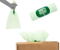 China OEM Biodegradable Compost Bags On Roll Supermarket Food Waste Caddy Liner for sale