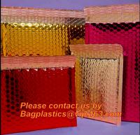 China Metallic Bubble Biodegradable Mailing Bags Foil Holographic Padded Satchel for sale