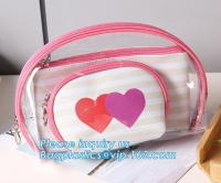 China Eco Shopping Bags Toiletry Kits Pvc Zipper Pouch Makeup Cosmetic Travel Organizer Pocket Shoulder Bag for sale