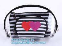 China Eco Shopping Bags Toiletry Kits Pvc Zipper Pouch Makeup Cosmetic Travel Organizer Pocket Shoulder Bag for sale