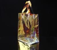 China Clear Pvc Handle Bag Portable Knotted Handle PVC Ice Cooler For One Wine for sale