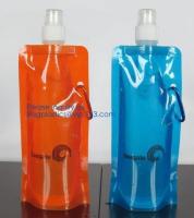 China Spouted Flexible Foldable Water Bag For Running Flexible Printing Lami for sale