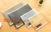 China A4 A5 A6 B5 Slider Zipper Bags Zip Lock Files Wallet With Printing for sale