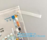 China Vinyl PVC Bags Storage Makeup Pouch , Zip lockkk Slider Bags Vinyl for sale