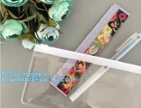 China Vinyl PVC Bags Storage Makeup Pouch , Zip lockkk Slider Bags Vinyl for sale