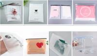 China slider zip lock plastic cosmetic bags, Supply custom pvc Zip lockkk pouch slider zipper plastic garment t shirt bags, Clear for sale