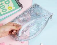 China Window Makeup Cosmetic Bag Aluminum Foil Zip Lock  EVA PVC Travel Accessorie for sale