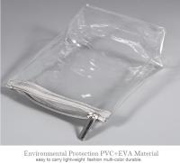 China Fold Up Cosmetic Bag EVA Pouch OEM Promotional Heat Seal Sewing Zipper for sale