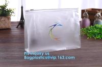 China Frosted Makeup Cosmetic Bag Clothing Packaging Slider Packaging With Zip lockkk for sale