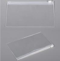 China Pvc Makeup Cosmetic Bag Resealable PVC Slider Zip Poly CPE Material for sale