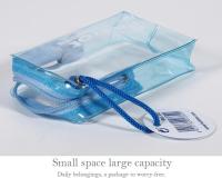 China Pvc Makeup Cosmetic Bag Resealable PVC Slider Zip Poly CPE Material for sale