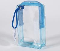 China Pvc Makeup Cosmetic Bag Resealable PVC Slider Zip Poly CPE Material for sale
