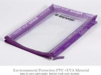 China Pvc Makeup Cosmetic Bag Resealable PVC Slider Zip Poly CPE Material for sale