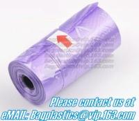 China Pet Cat Dog Waste Bag / Drawstring Dog Poop Bag Leak Proof Pick Up Refill for sale