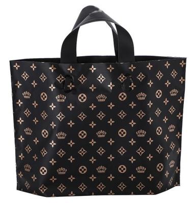 China 100% Biodegradable PE Die Cut Patch Handle Color Printed Custom Plastic Shopping Bags Personalized,promotional recycle g for sale