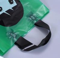 China soft loop plastic carry bags/soft plastic bags made in Vietnam,waterproof die cut handle plastic corn starch based biode for sale