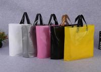 China Rope shopping die cut handle tote bag plastic bag soft loop handle bag,Bottom Gusset Soft Loop Handle Food Plastic Bag w for sale