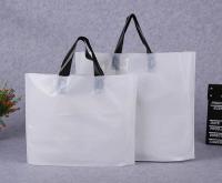 China Rope shopping die cut handle tote bag plastic bag soft loop handle bag,Bottom Gusset Soft Loop Handle Food Plastic Bag w for sale