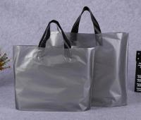China Rope shopping die cut handle tote bag plastic bag soft loop handle bag,Bottom Gusset Soft Loop Handle Food Plastic Bag w for sale