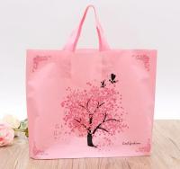 China Custom logo HDPE / LDPE patch handle die cut plastic shopping bag for carrying bread,Die Cut Handle Shopping Bag bagease for sale