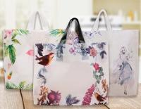 China Custom logo HDPE / LDPE patch handle die cut plastic shopping bag for carrying bread,Die Cut Handle Shopping Bag bagease for sale
