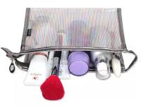 China Beach Makeup Cosmetic Bag Vinyl Transparent Clear PVC Zipper Tote Design for sale