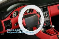 China LDPE Steering Wheel Disposable Car Seat Covers / Car Foot Mat / Gear Cover for sale