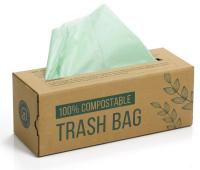 China eco friendly biodegradable plastic compostable garbage bags, compostable biodegradable printed charity donation bag for sale